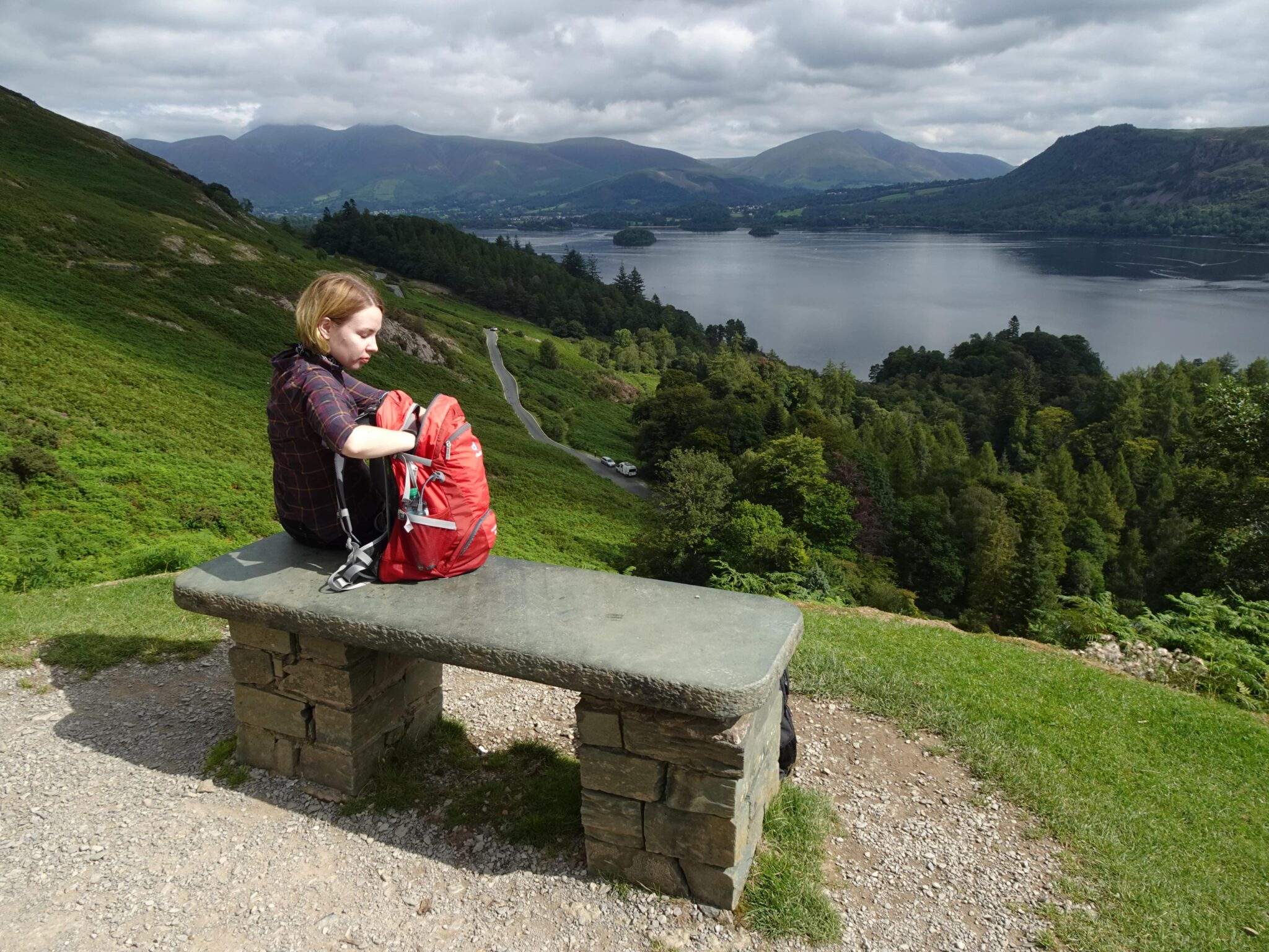 Climbing Catbells Mountain from Hawes End in England's Lake District